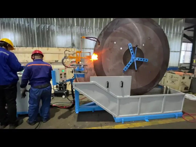 Video of Auto Flame Teeth Hardening Machine, 4 Axes HSS Saw Blade Teeth ...